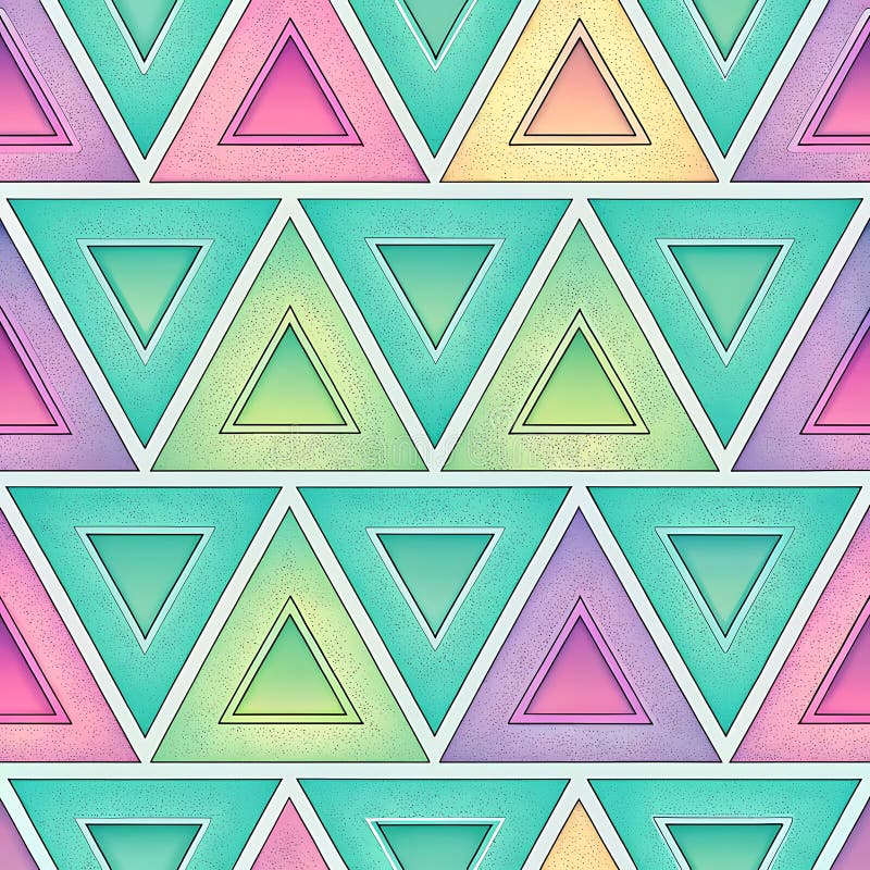 Layered Gradient Triangle Pattern with Pastel-Neon Colors Stock ...