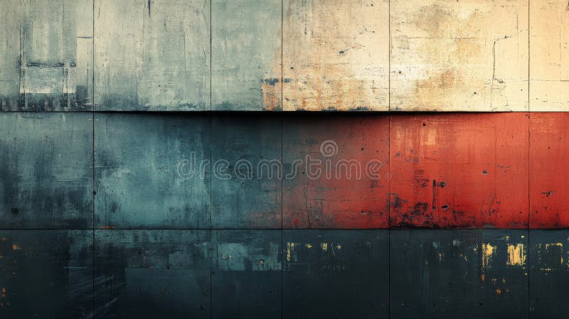 Layered Grunge Texture Background with Red Blue and Beige Paint Stock ...
