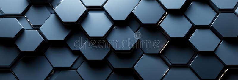 Layered Hexagons in Dark Tones Create a Geometric Abstraction, Drawing ...