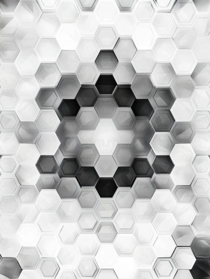 Layered Hexagons in Various Shades Form a Gradient Effect, Creating a ...