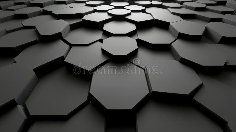 Layered Hexagons in Varying Sizes Converge Towards the Center, Creating ...