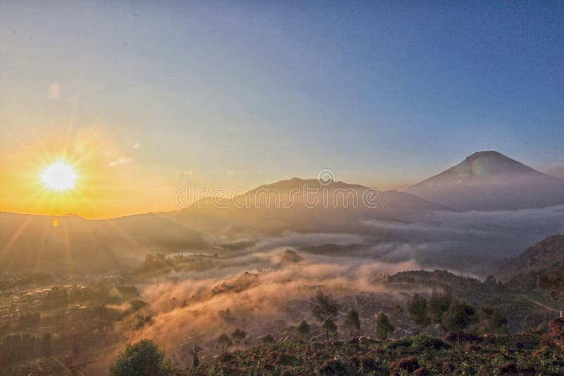 Layered Hills Lined with Lush Forests Stock Photo - Image of garden ...