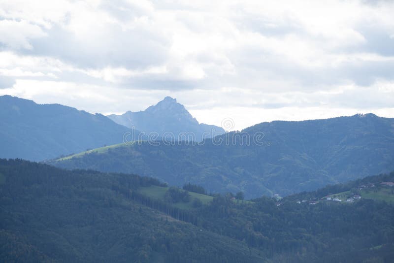 Layered Horizon of the Mountain Range Stock Photo - Image of range ...