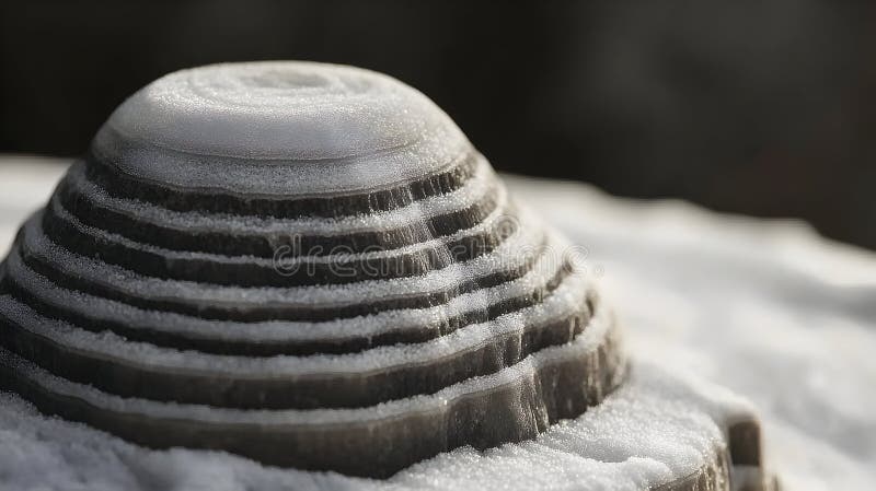 Layered Ice Formation Macro Photography Winter Texture Background Stock ...