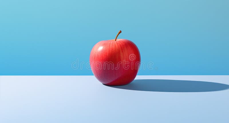 A Layered Image of an Apple on a Surface Stock Photo - Image of snack ...