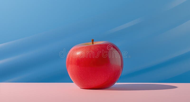 A Layered Image of an Apple on a Surface Stock Photo - Image of ...