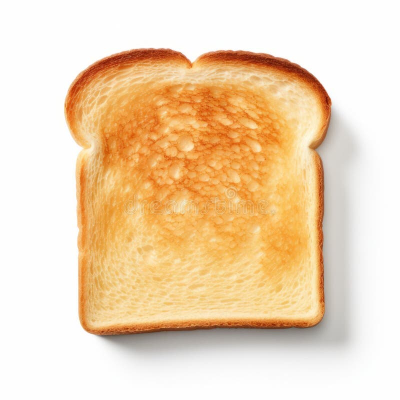 Layered Imagery: Toast Bread Slice on White with Subtle Irony Stock ...