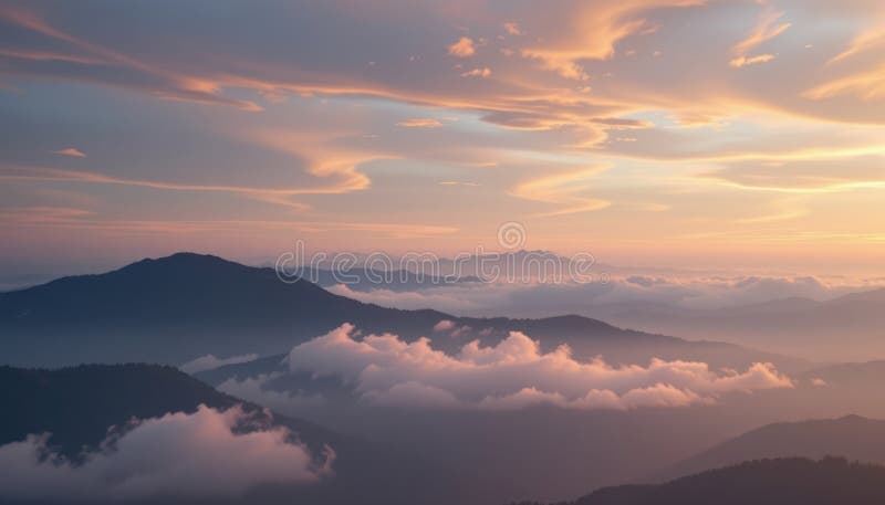 Layered Infinity Mist with Moody Dusk Tints and Subtle Orbit Lines ...