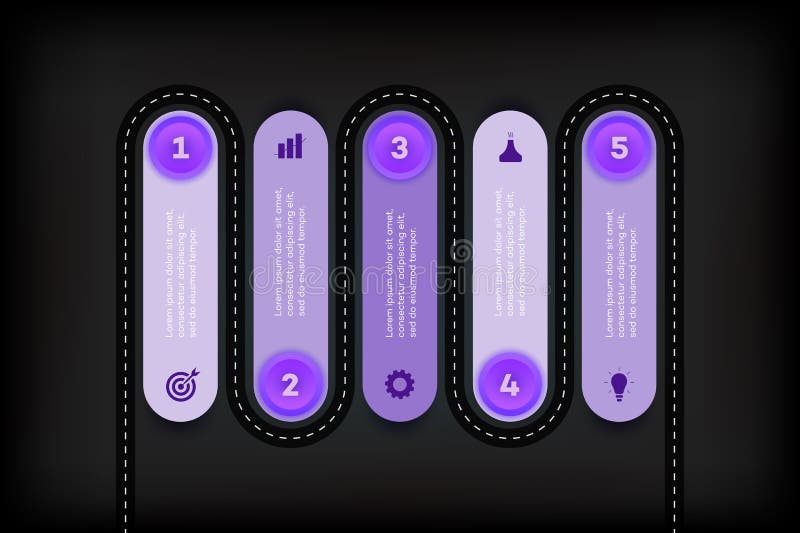 Layered Infographic Timeline. Vector Roadmap, Template for Modern ...
