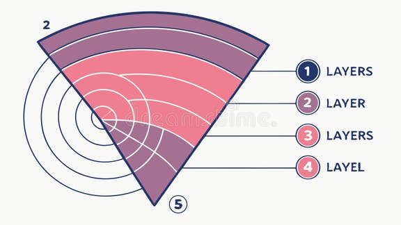 Layered Insights: Analyzing Data with a Cone Chart, Vector Design ...