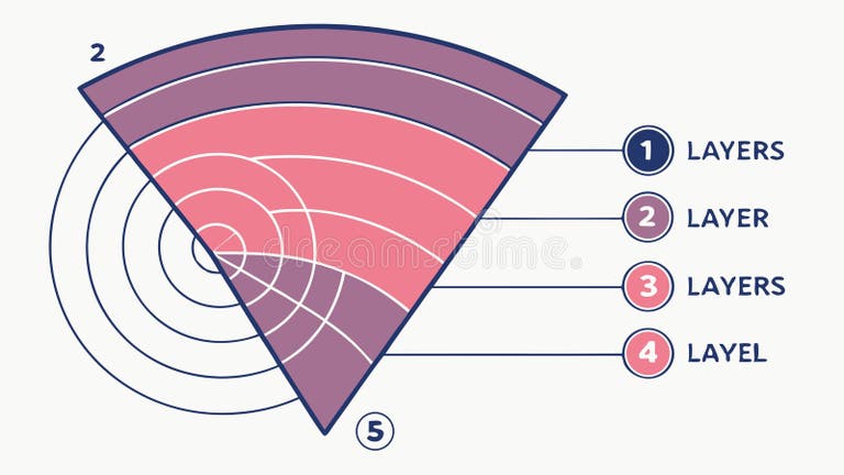 Layered Insights: Analyzing Data with a Cone Chart, Vector Design Generative AI Stock Vector ...