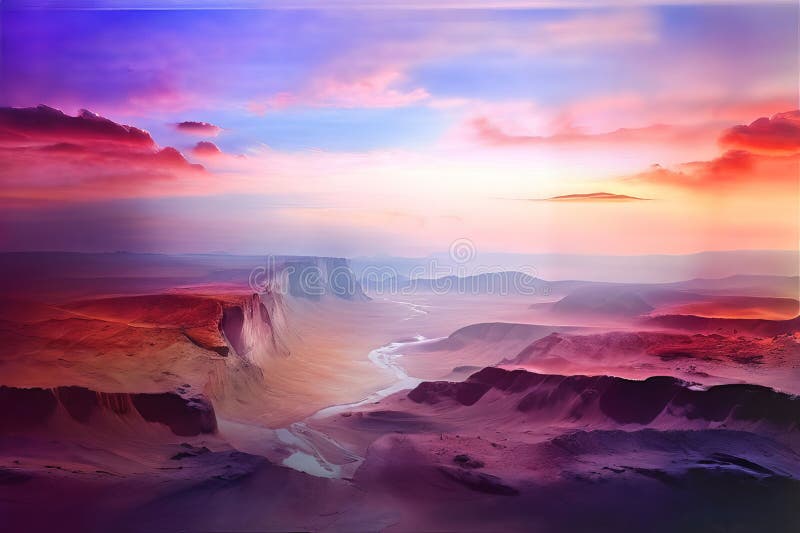 Layered Landscape a Landscape with Multiple Exposures Creating a Stock ...