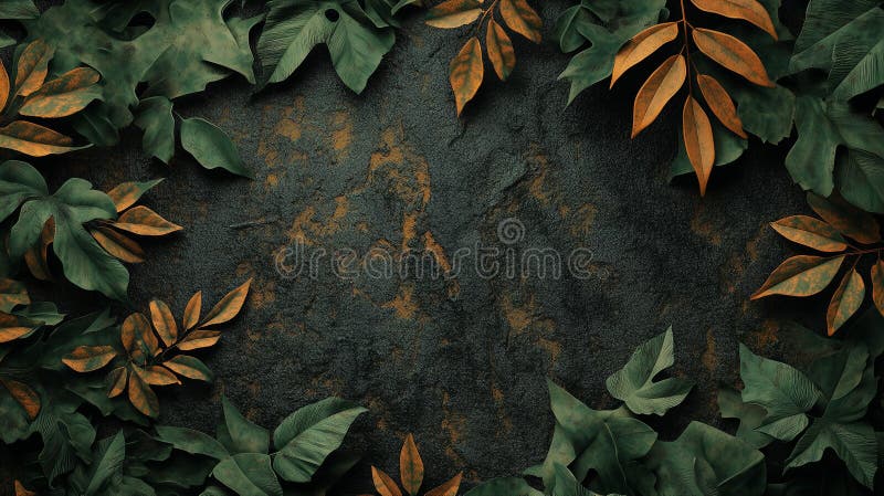 Layered Leaves and Textures for an Organic Feel. Stock Illustration ...