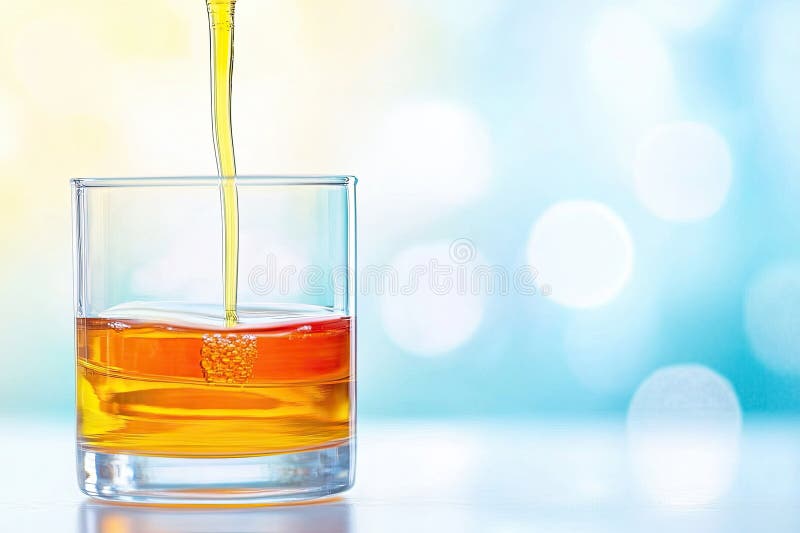 Layered Liquid Creation in a Glass Showcasing Density Distinctions with ...