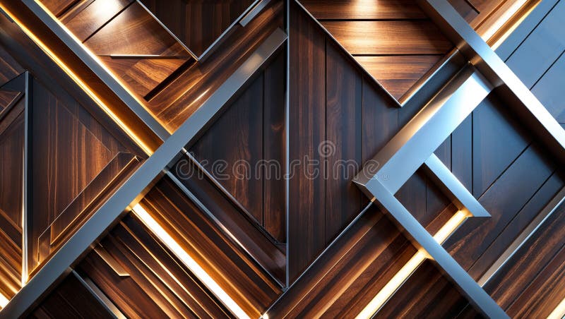 Layered Metallic Squares with Copper and Chrome Effects Stock ...