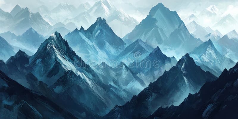 Layered Mountain Range Background with Various Shades of Blue and Gray ...
