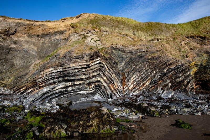 Layered Cliffs Texture. Stone Texture. Cross Section of Rocks ...