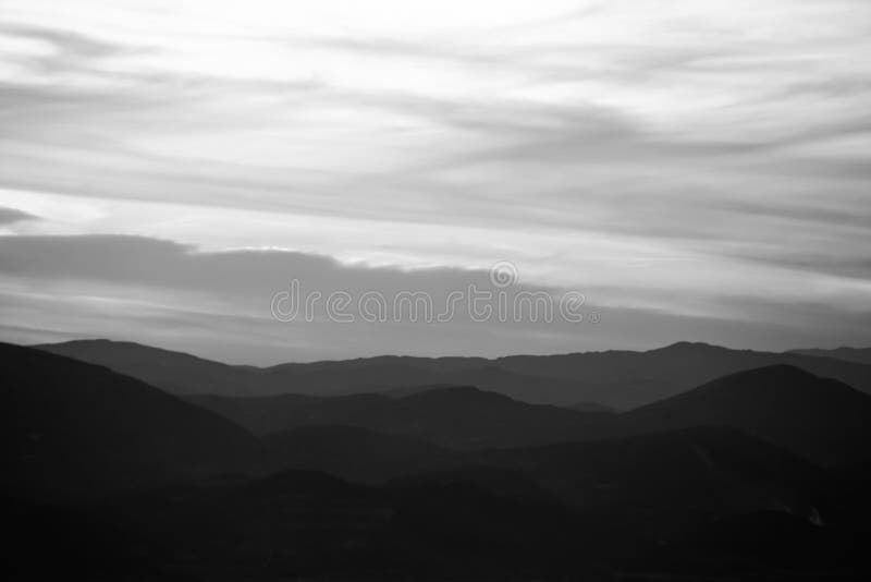 Layered Mountains and Hills Stock Photo - Image of bright, beauty ...