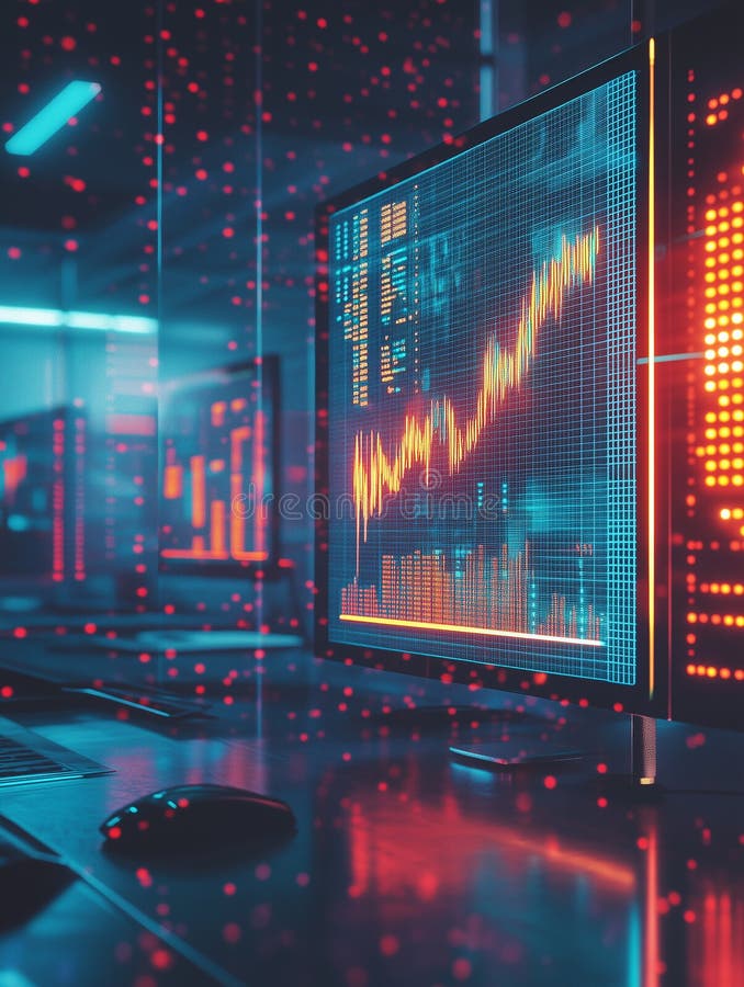 Layered Neon Grids and Dotted Patterns Framing a Vibrant Digital Space ...