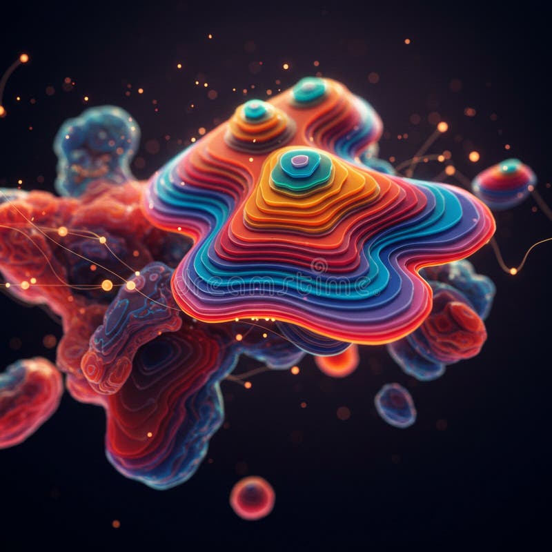 Layered, Organic Structure Composed of Vibrant, Concentric Rings in ...