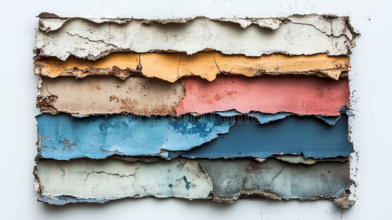 Layered Paint Chips, Textured Background, Studio Shot, Design Element ...