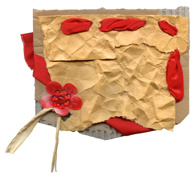 Layered Paper Cardboard Note Tag Stock Photo - Image of brown, office ...