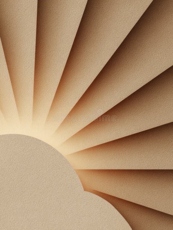 Layered Paper Cut Sunbeam Pattern Creating a Vibrant Visual Effect in a ...