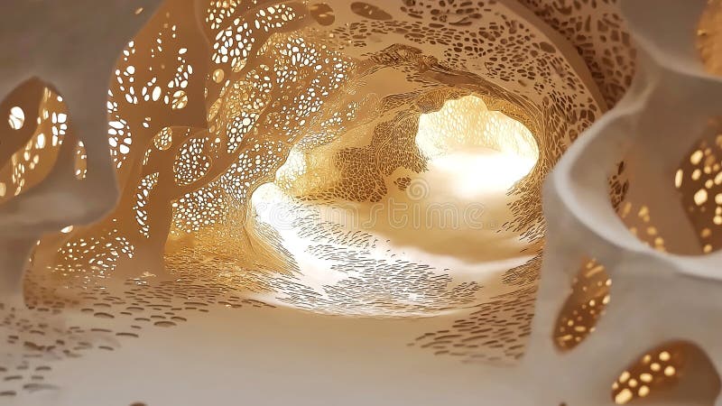Layered Paper Cuts Create a Stunning 3D Effect Resembling a Cave Stock ...