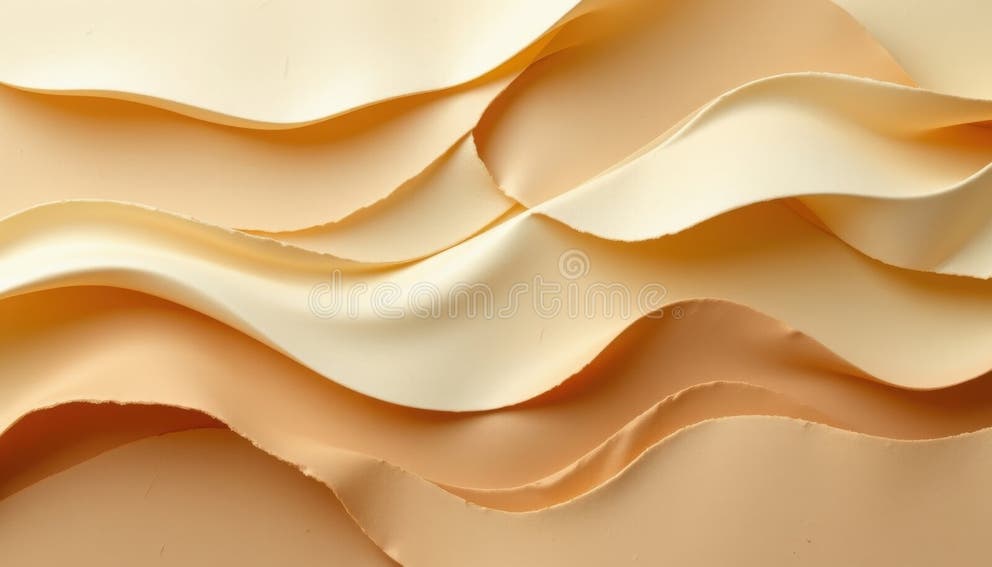 Layered Paper Gradient with Cream and Pale Sand Tones, Horizontal Depth ...
