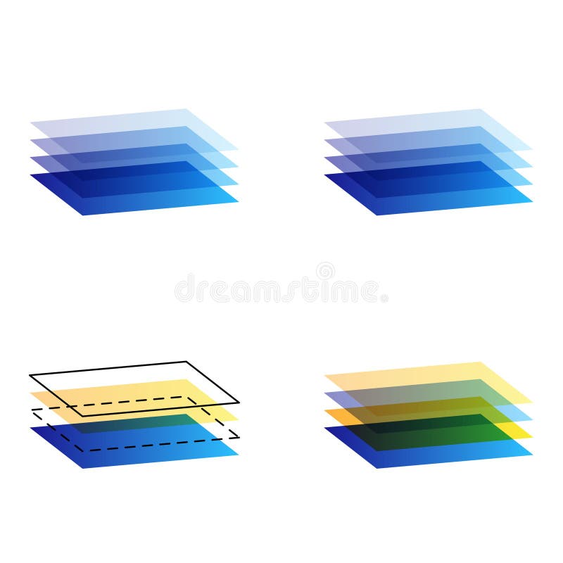Layered Paper Isometric Stacks Set Stock Vector - Illustration of ...
