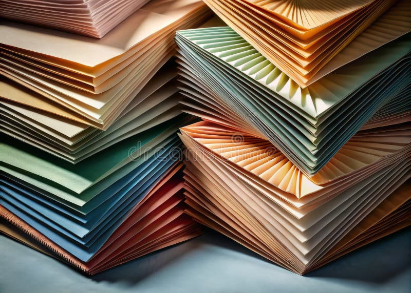Layered Paper Structure an Intricate Exploration of Texture and Color ...