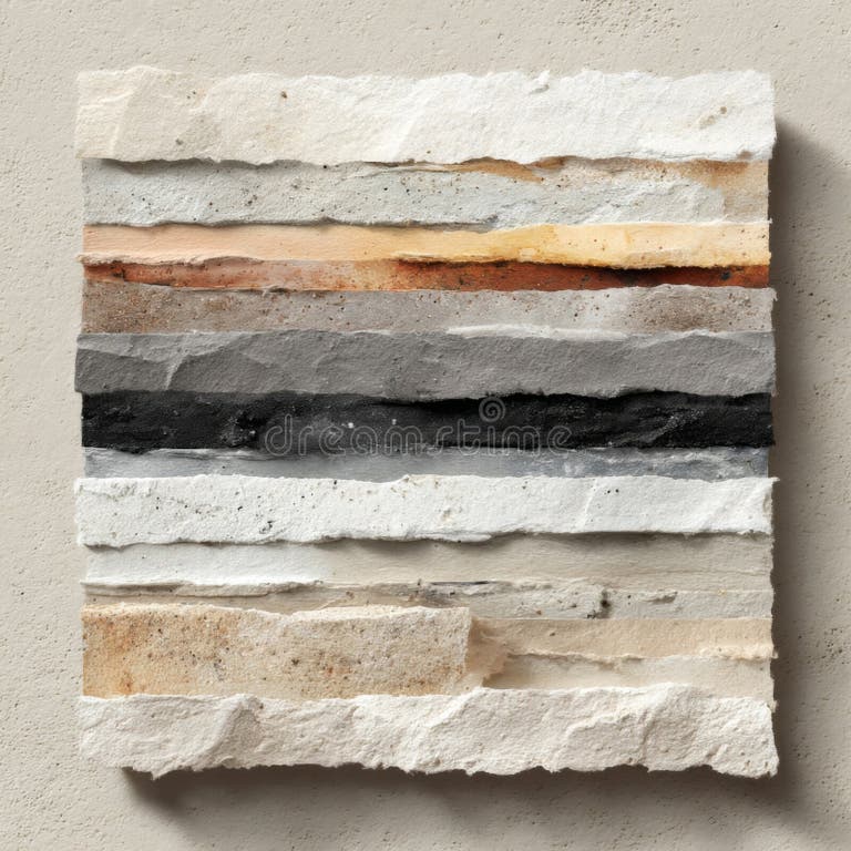 Layered Paper Texture Abstract Art Background Stock Illustration ...