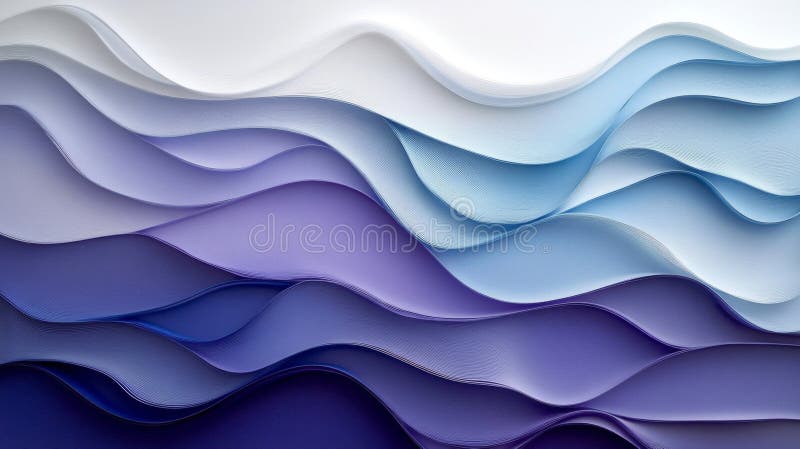 Layered Paper Waves in Shades of Blue and Purple Stock Illustration ...