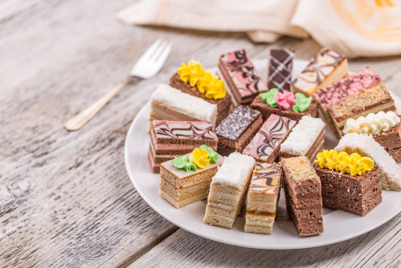 Layered pastries stock photo. Image of sugar, mini, chocolate - 70928954