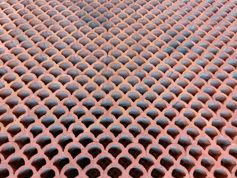 Layered Pattern of Curved Bricks Wall Stock Image - Image of seamless ...