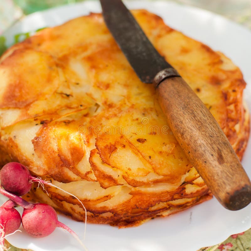 Layered Potato Bake stock image. Image of cheese, dinner - 58786857
