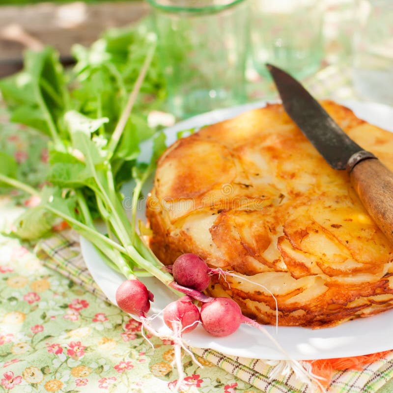 Layered Potato Bake stock image. Image of cooking, cheddar - 58786815