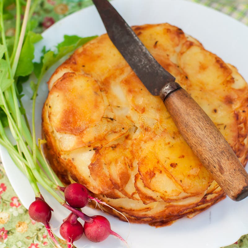 Layered Potato Bake stock image. Image of cheese, dinner - 58786857