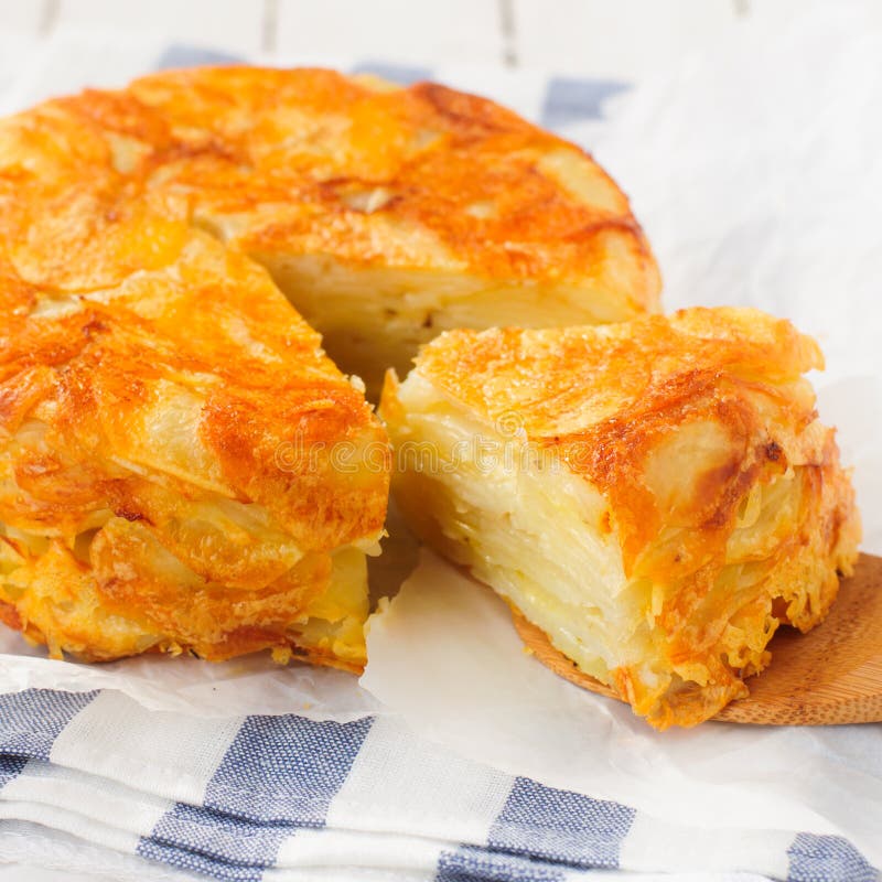 Layered Potato Bake stock image. Image of cheese, dinner - 58786857