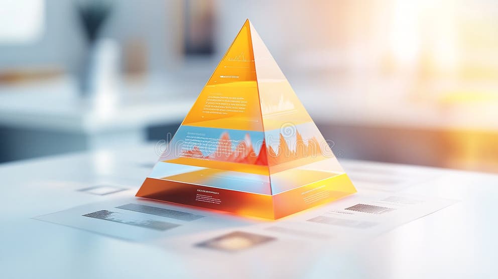 Layered Pyramid Displays Visual Hierarchical Stock Illustration ...