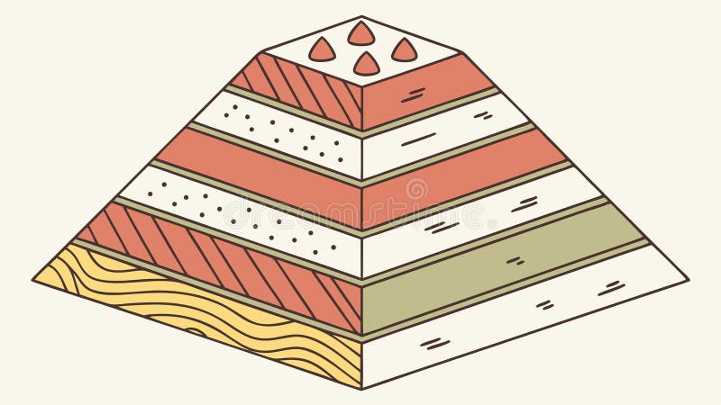 Layered Pyramid Structure Infographic, Hierarchical Growth, Vector Design Generative AI Stock ...