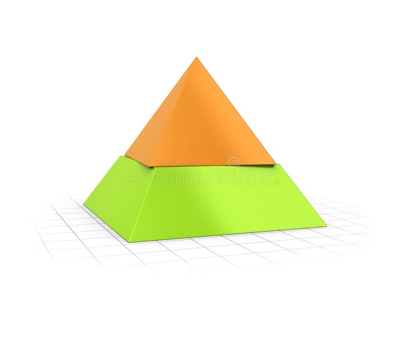 Layered Pyramid Two Levels stock illustration. Image of illustration ...