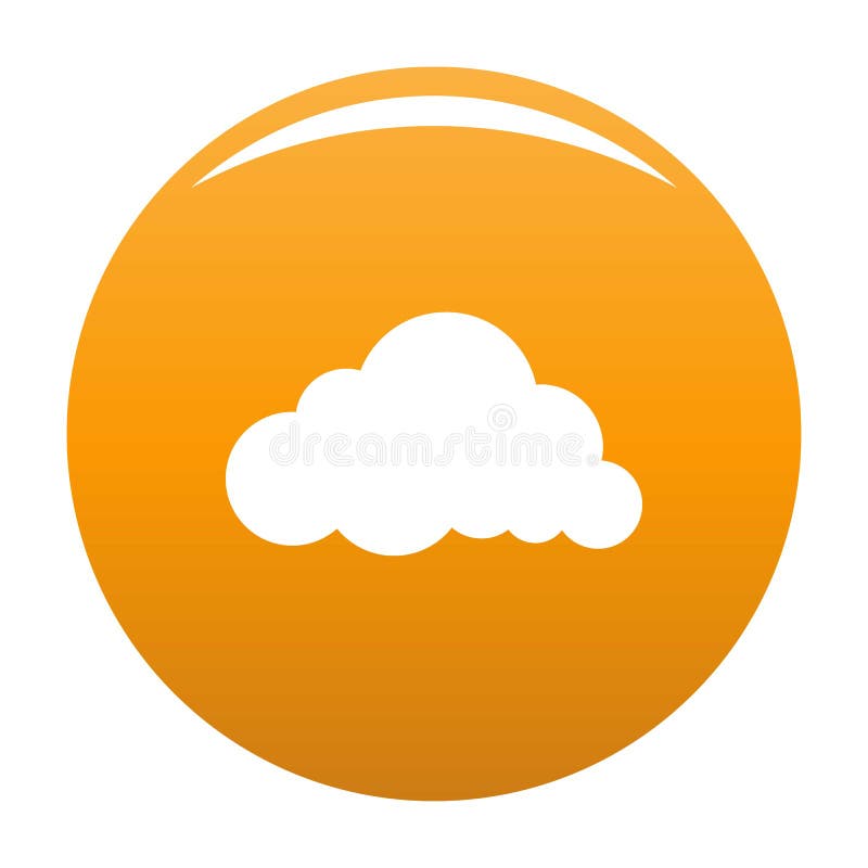 Layered Rain Cloud Icon Vector Orange Stock Vector - Illustration of ...
