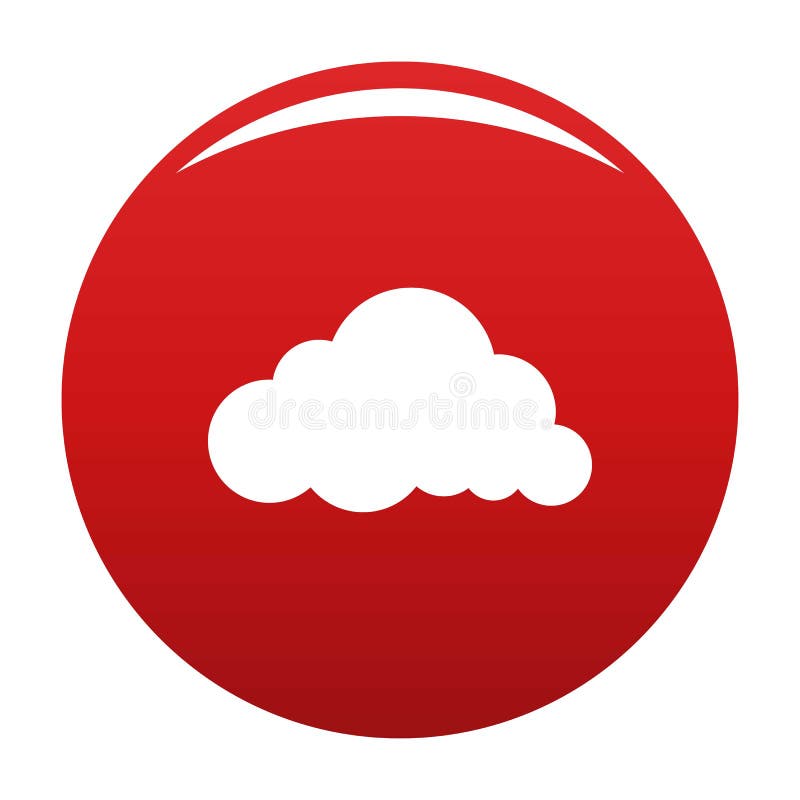 Layered Rain Cloud Icon Vector Red Stock Vector - Illustration of cool ...