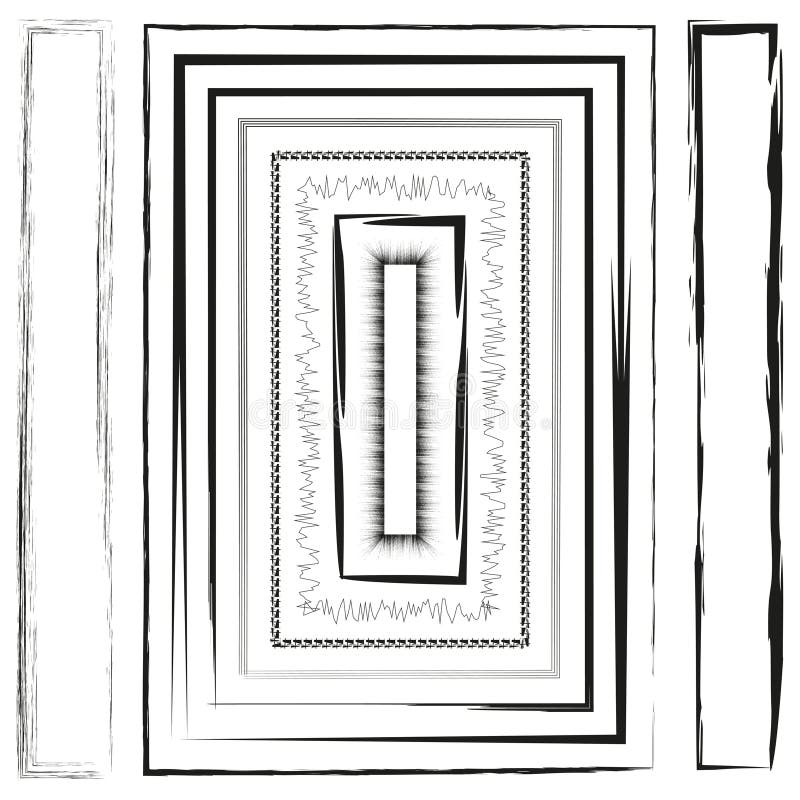Layered Rectangle Frame. Geometric Border Pattern. Linear Maze ...