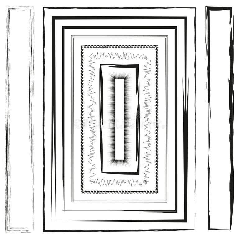 Layered Rectangle Frame. Geometric Border Pattern. Linear Maze ...