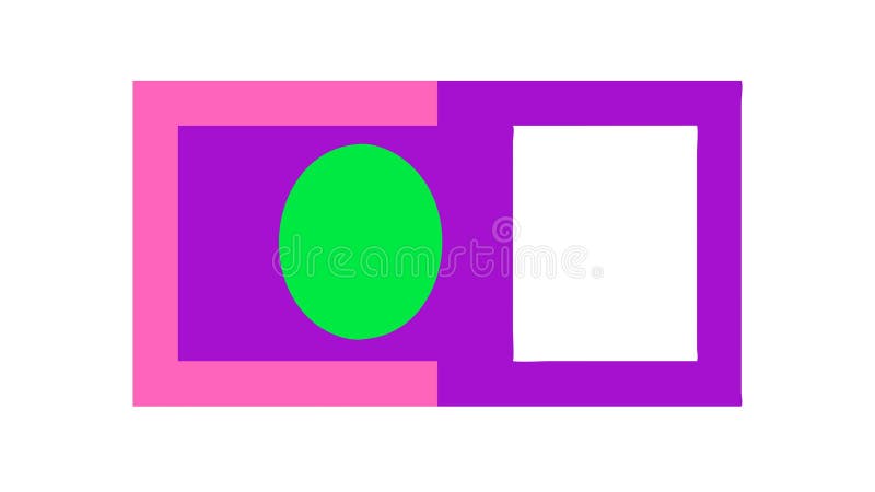 Layered Rectangle with Purple Square, Abstract Interface Element ...