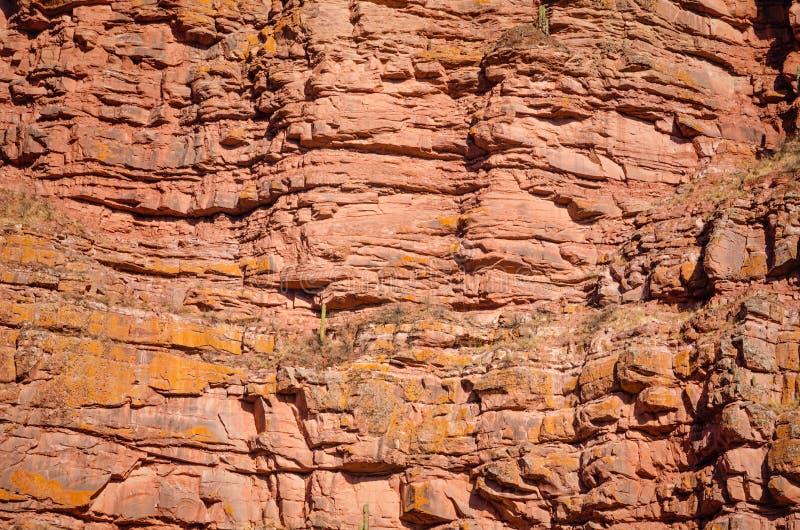 Layered rock face stock photo. Image of frame, sandstone - 77686032