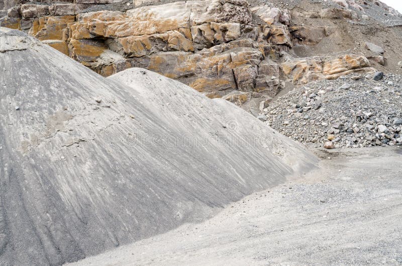Layered Rock Face, Gravel and Sand Stock Photo - Image of face, land ...