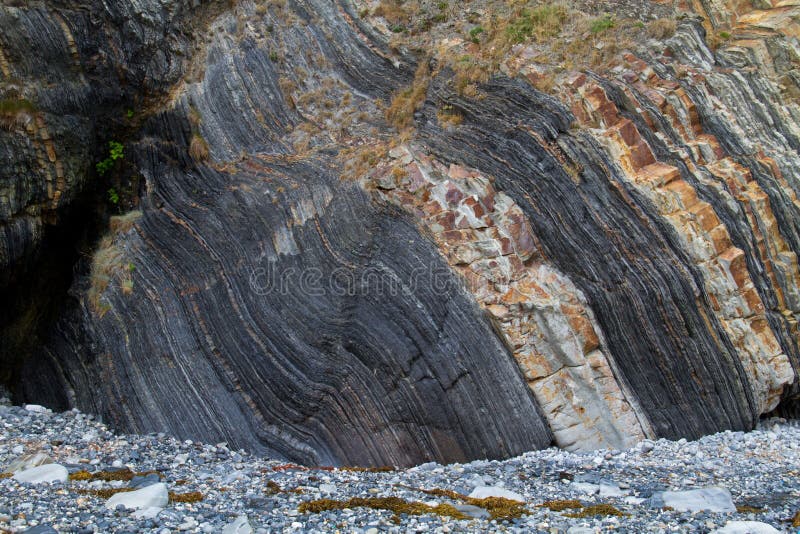 Layered rock stock photo. Image of sediments, geology - 58149698